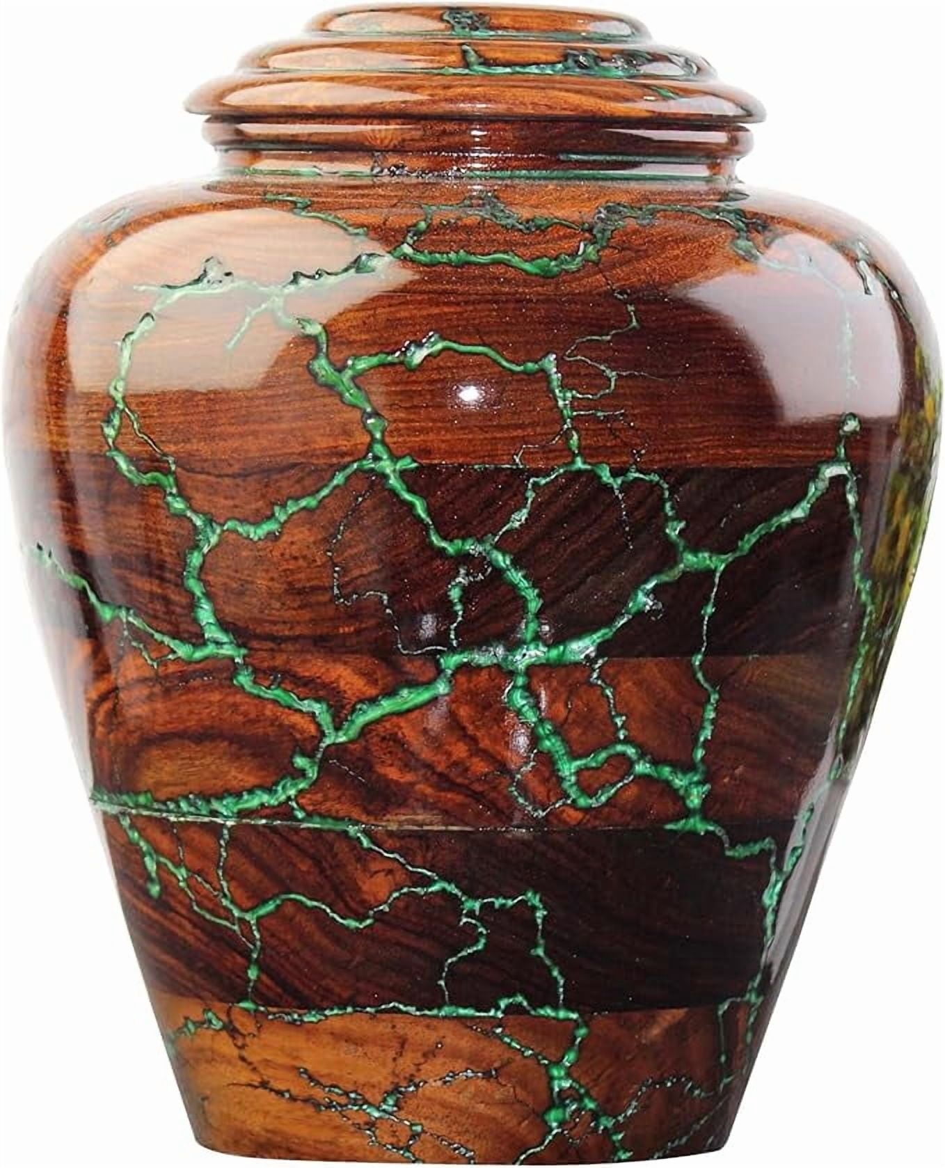 Rosewood Cremation Urn for Ashes, Wooden and Resin Urn for Human and ...