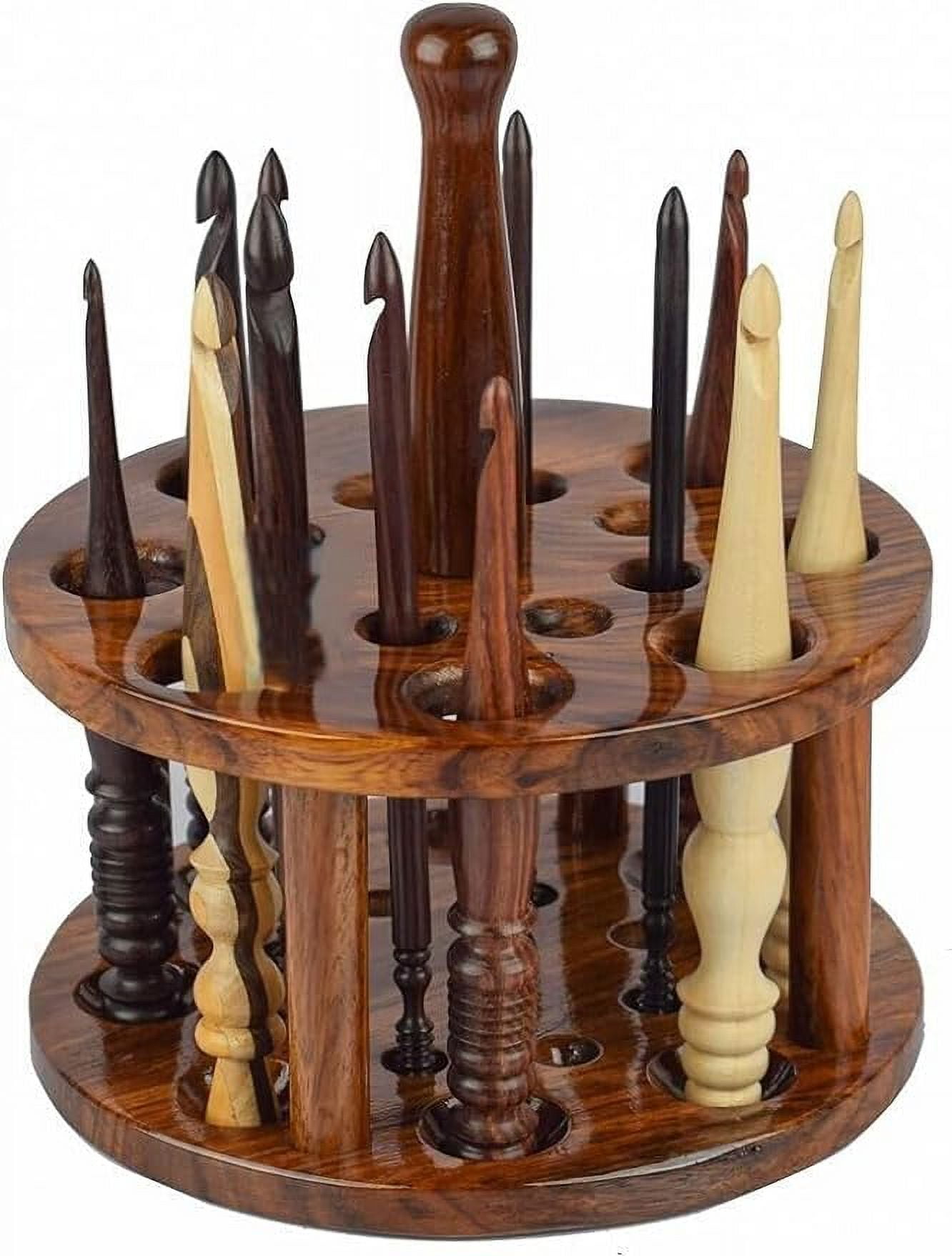 Rosewood Crochet Hooks Set of 15 | 3.5mm to 25mm Natural Hand Turned ...