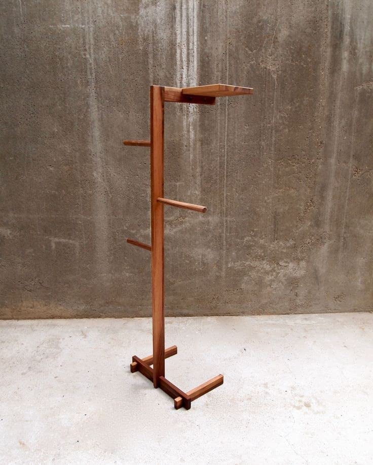 Rosewood Freestanding Wooden Towel Rack for Bathroom Vintage Wood Tier ...