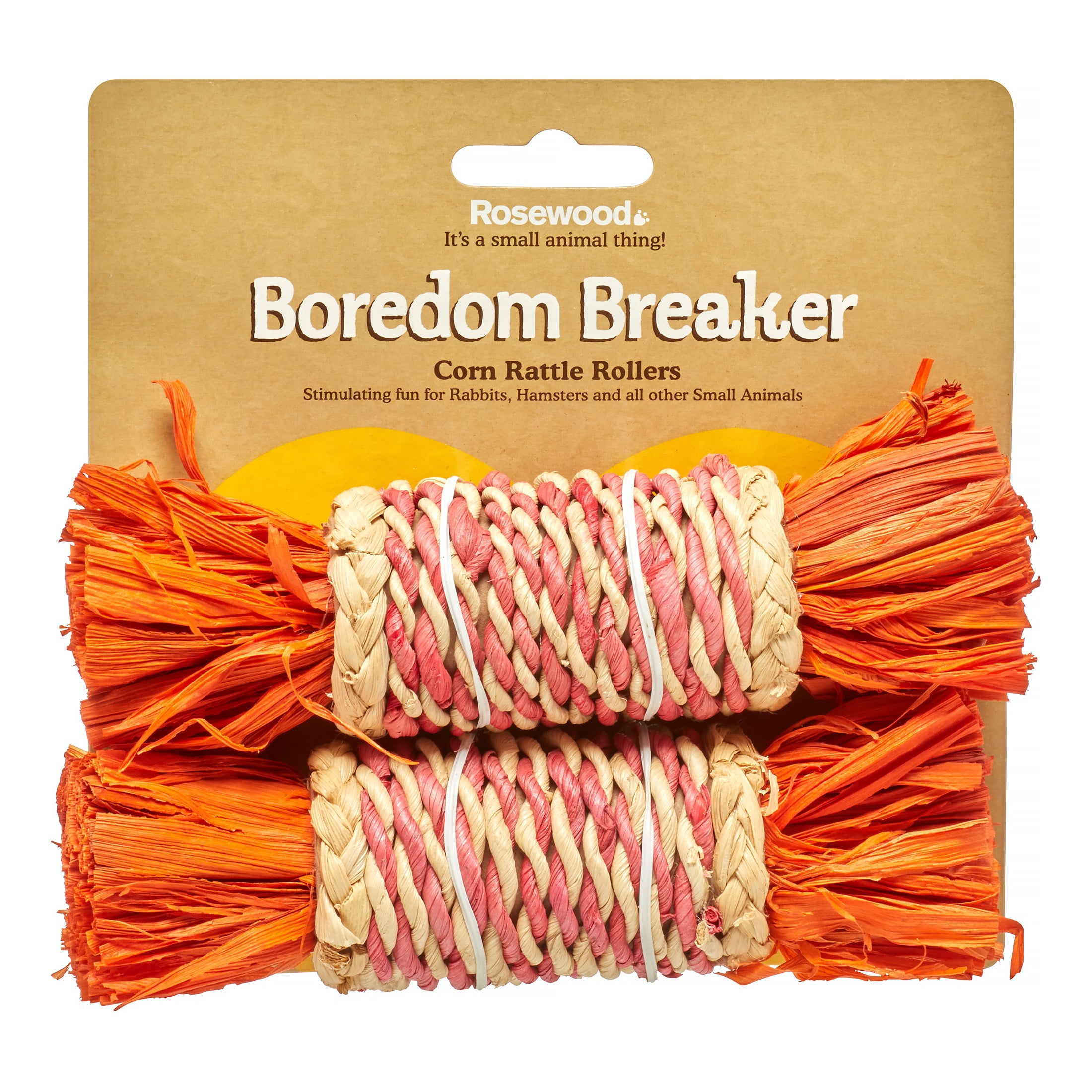 Rosewood Pet Boredom Breaker Corn Rattle Rollers Small Animal Toy ...