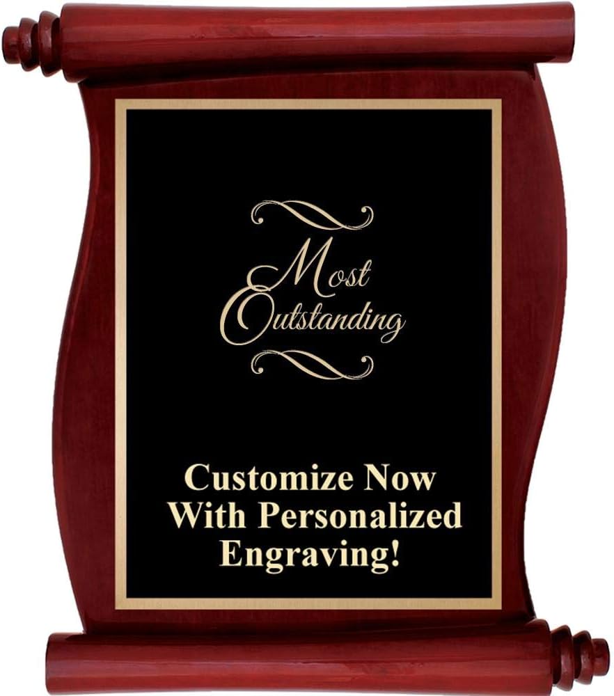 Rosewood Scroll Plaques, Most Outstanding Plaque Award with Up to 5 ...