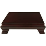 Rosewood Square Base Pedestal Display Stand - 7 in. - Walmart.com
