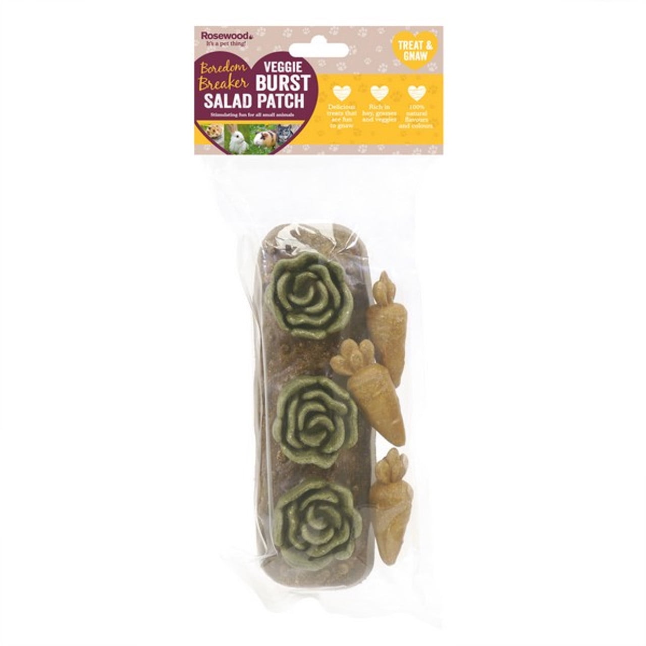 Rosewood Veggie Burst Salad Patch Small Animal Treats Case of 5 ...