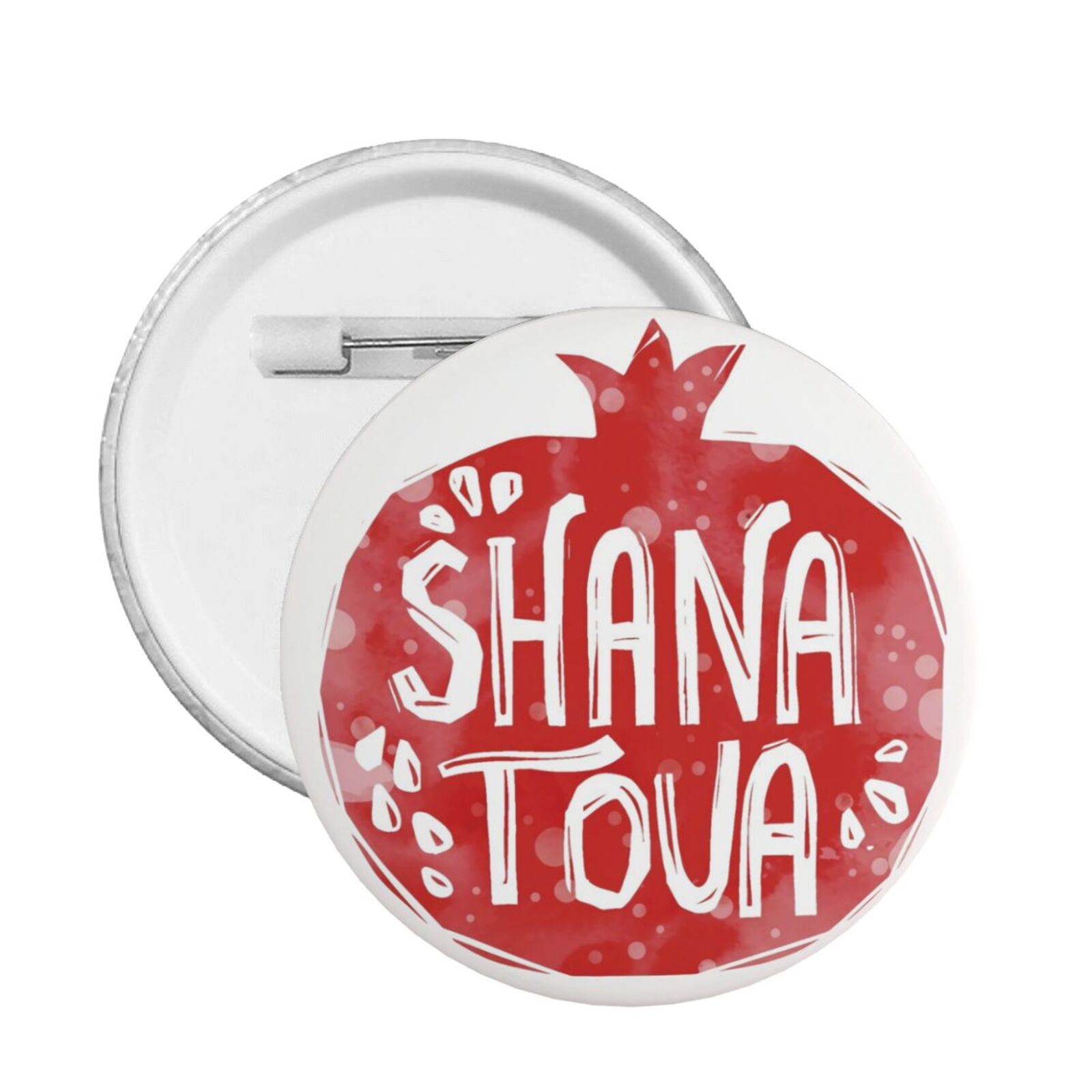 Rosh Hashana Pin Button Badge, Personalised Button Metal Badge Round ...