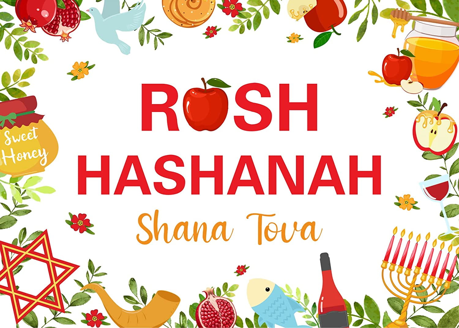 Rosh Hashanah Backdrop, Jewish New Year Decorations, Shana Tova Decor ...