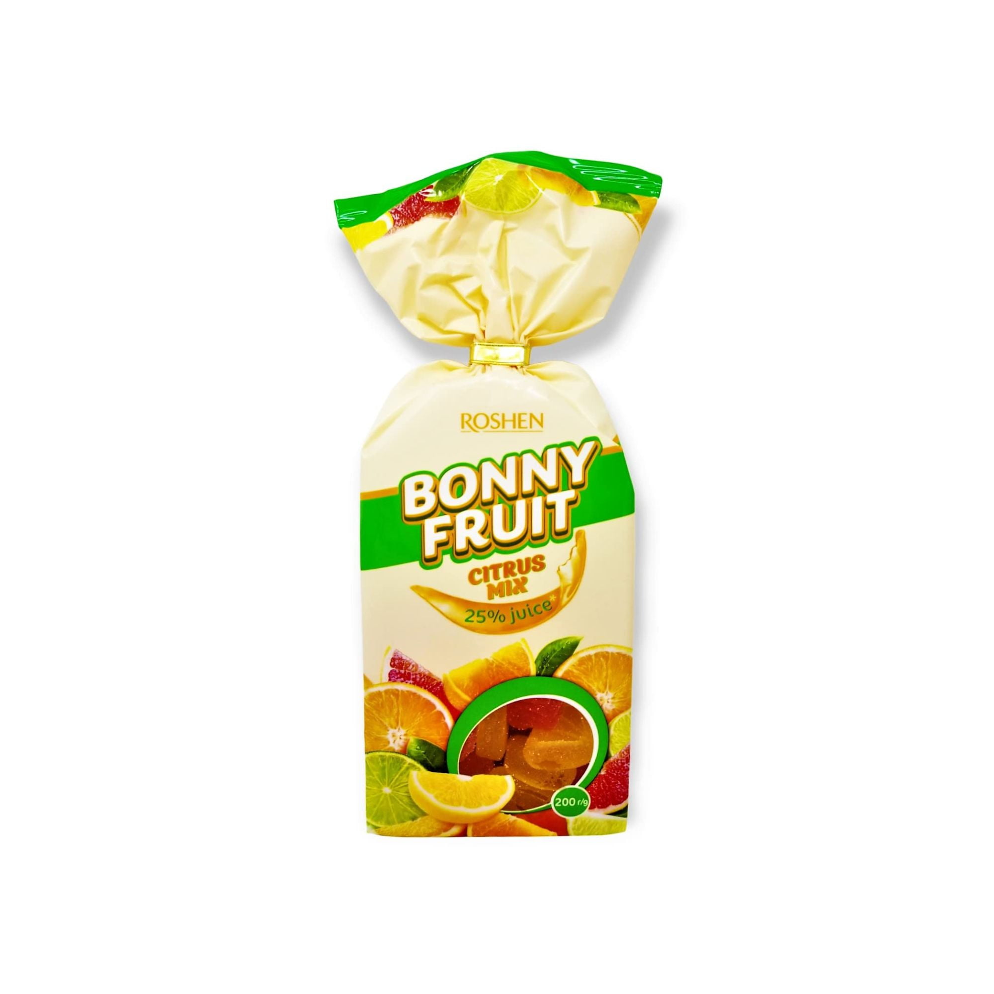 Roshen Bonny Fruit Citrus Mix Gummy Candy, Made with 25% Fruit Juice ...