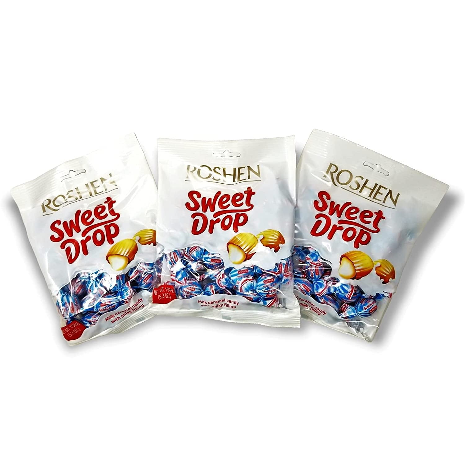 Roshen Caramel Candy Sweet Drop with Milky Filling, Kosher and Halal, Delicious, Flavorful ...