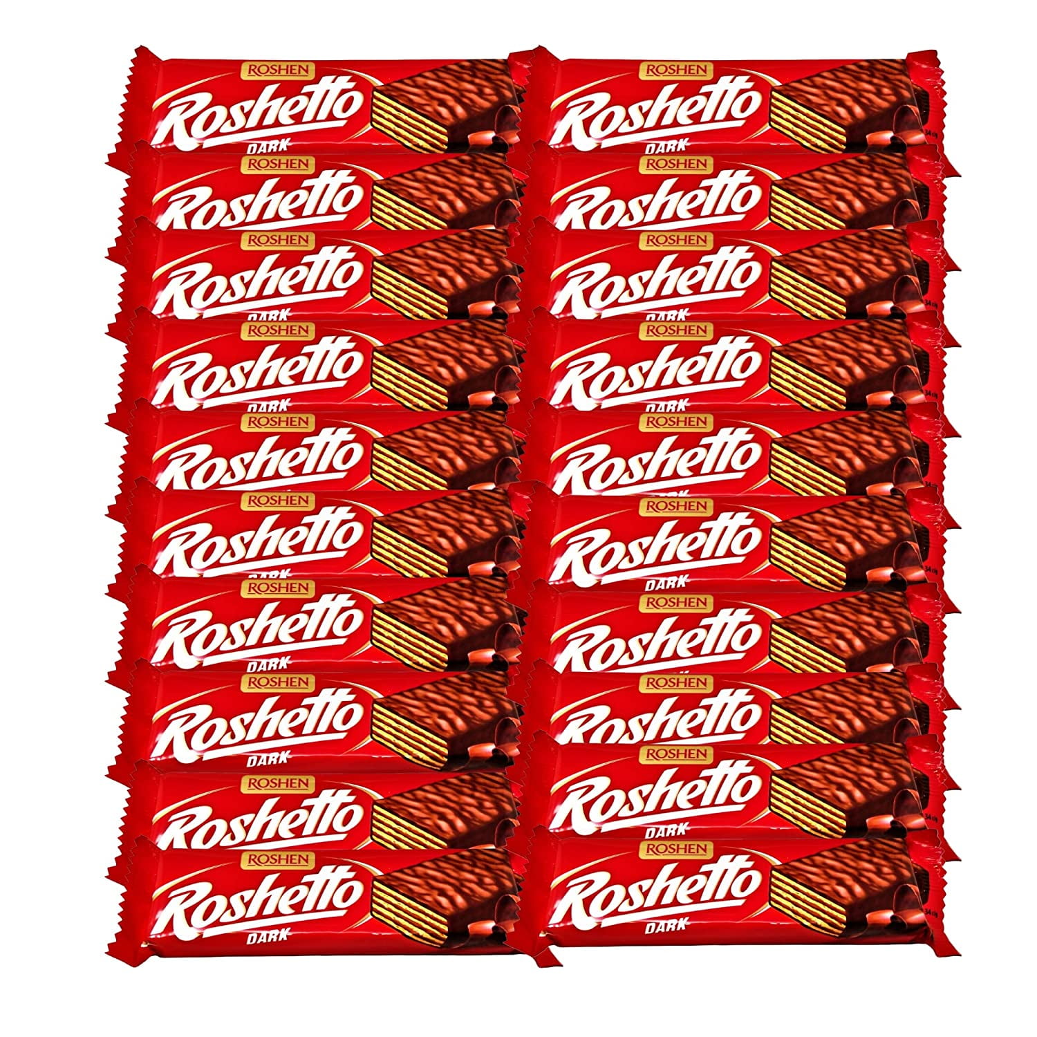 Roshen Crispy Flavorful Roshetto Wafer Dark Chocolate Glazed with Cocoa ...