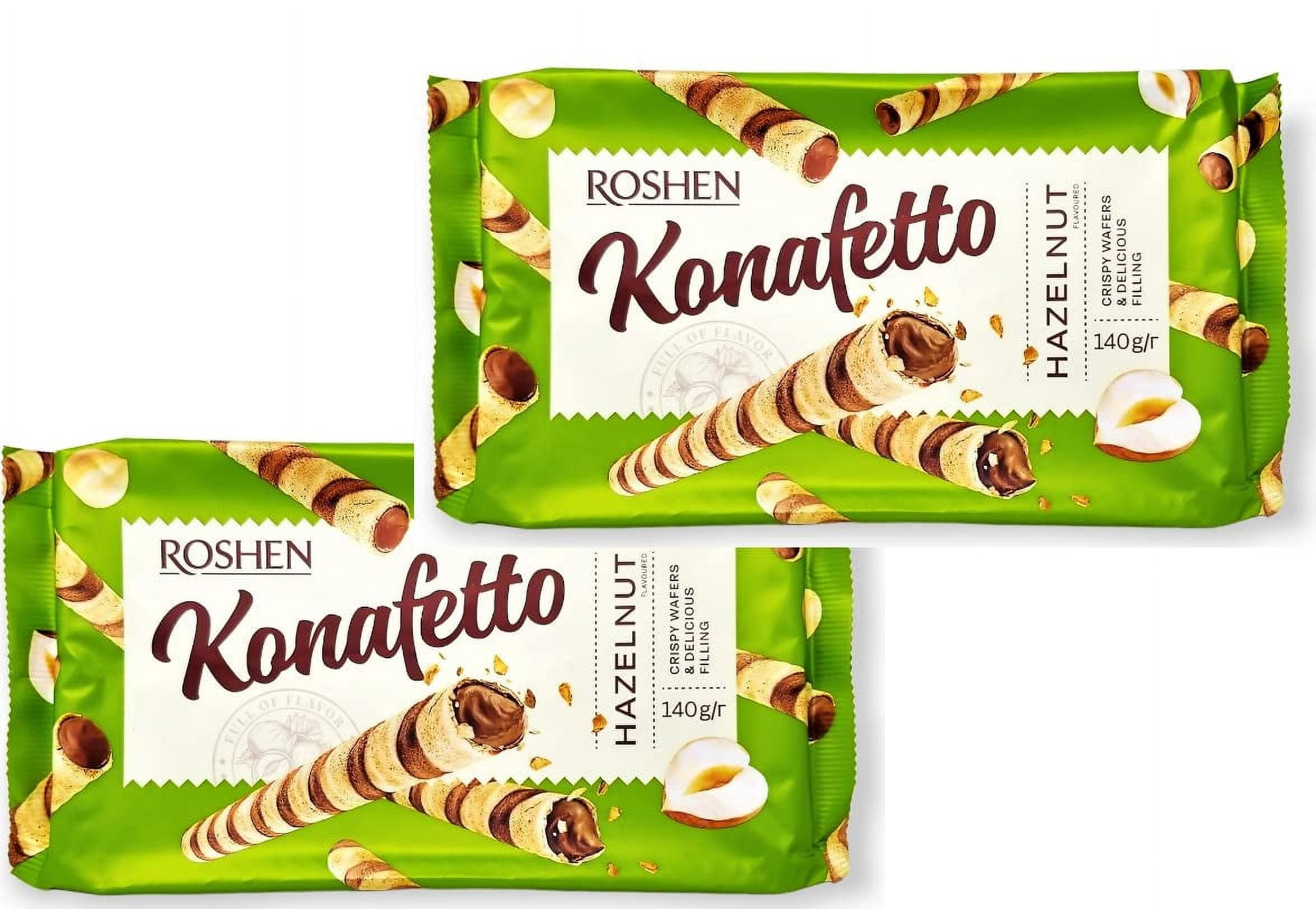 Roshen Crispy Flavorful Wafer Rolls "Konafetto" with Hazelnut-Cream ...