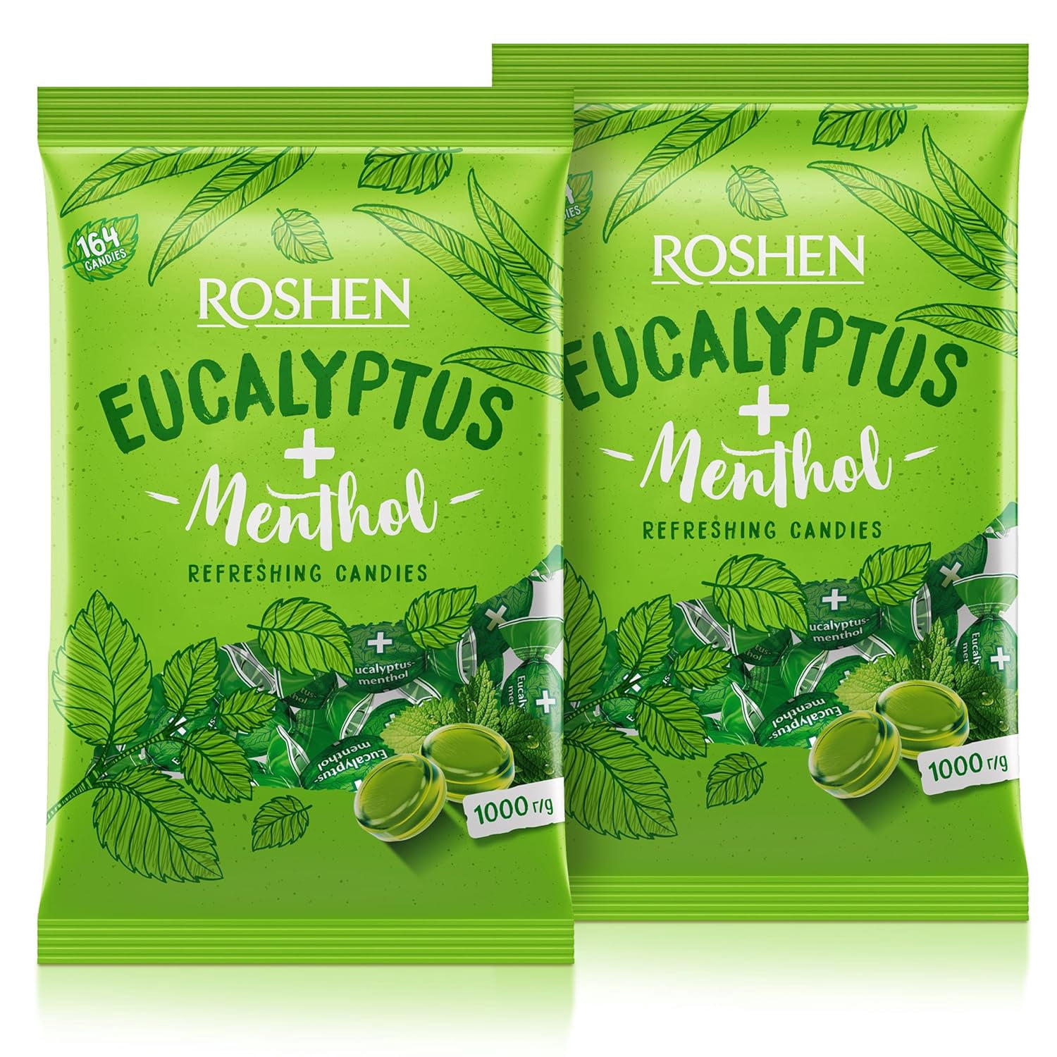 Roshen Eucalyptus-Menthol Hard Candy, Refreshing Mint & Eucalyptus ...