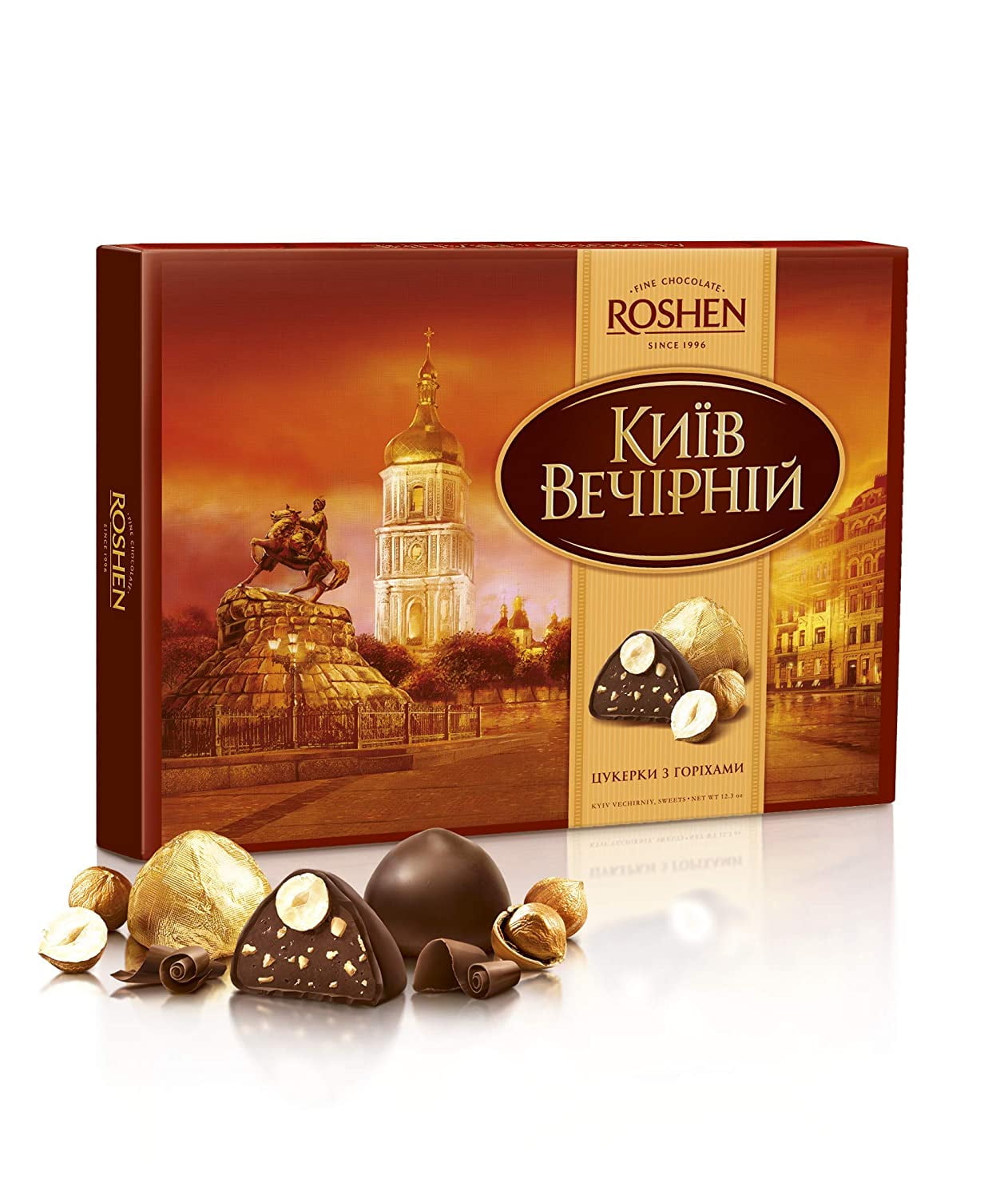 Roshen Kyiv Vecherniy Chocolate Candy with Chopped and Hazelnuts ...