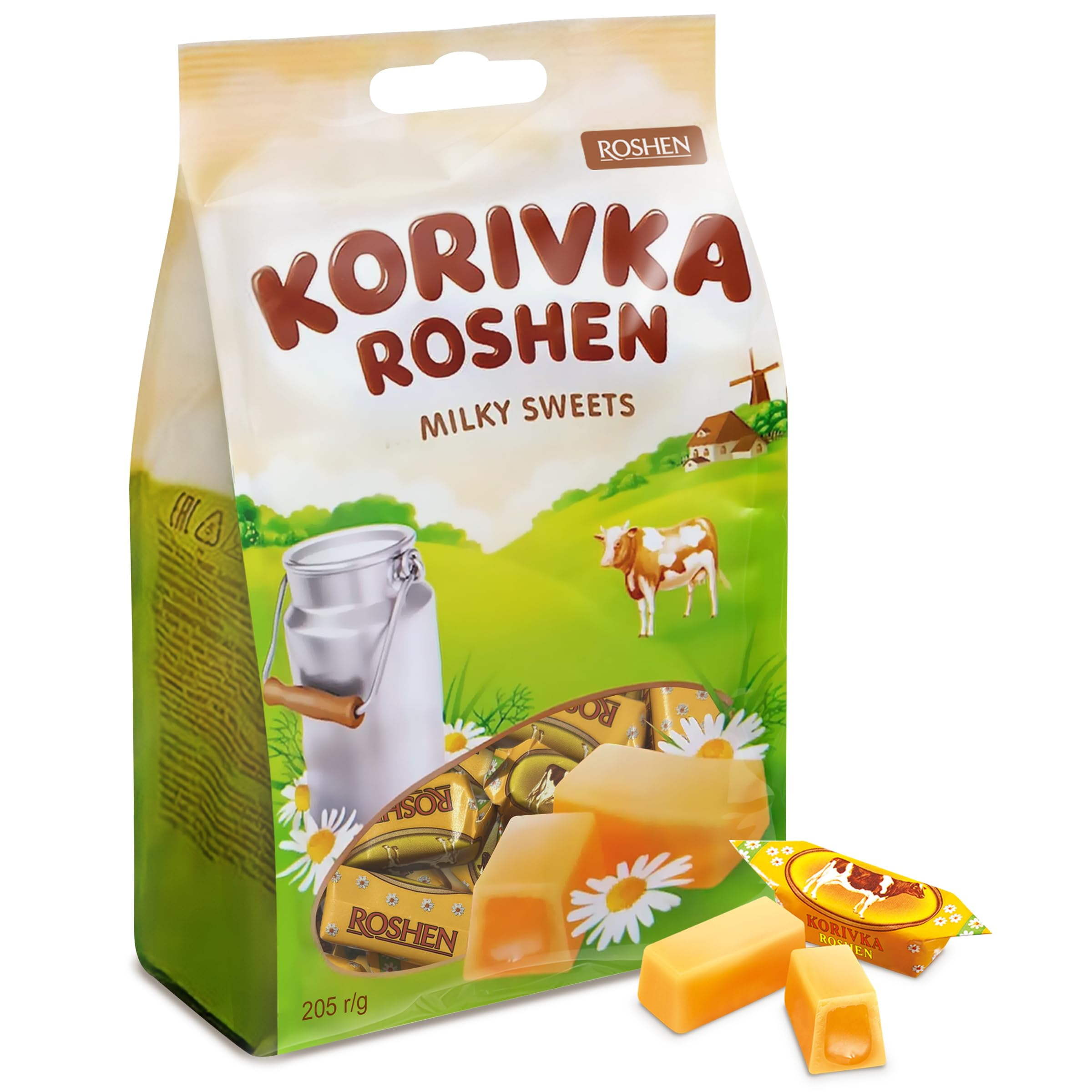 Roshen Korivka Milk Fudge BCF26 Candy, 13.33oz (378g), 14 Pieces ...