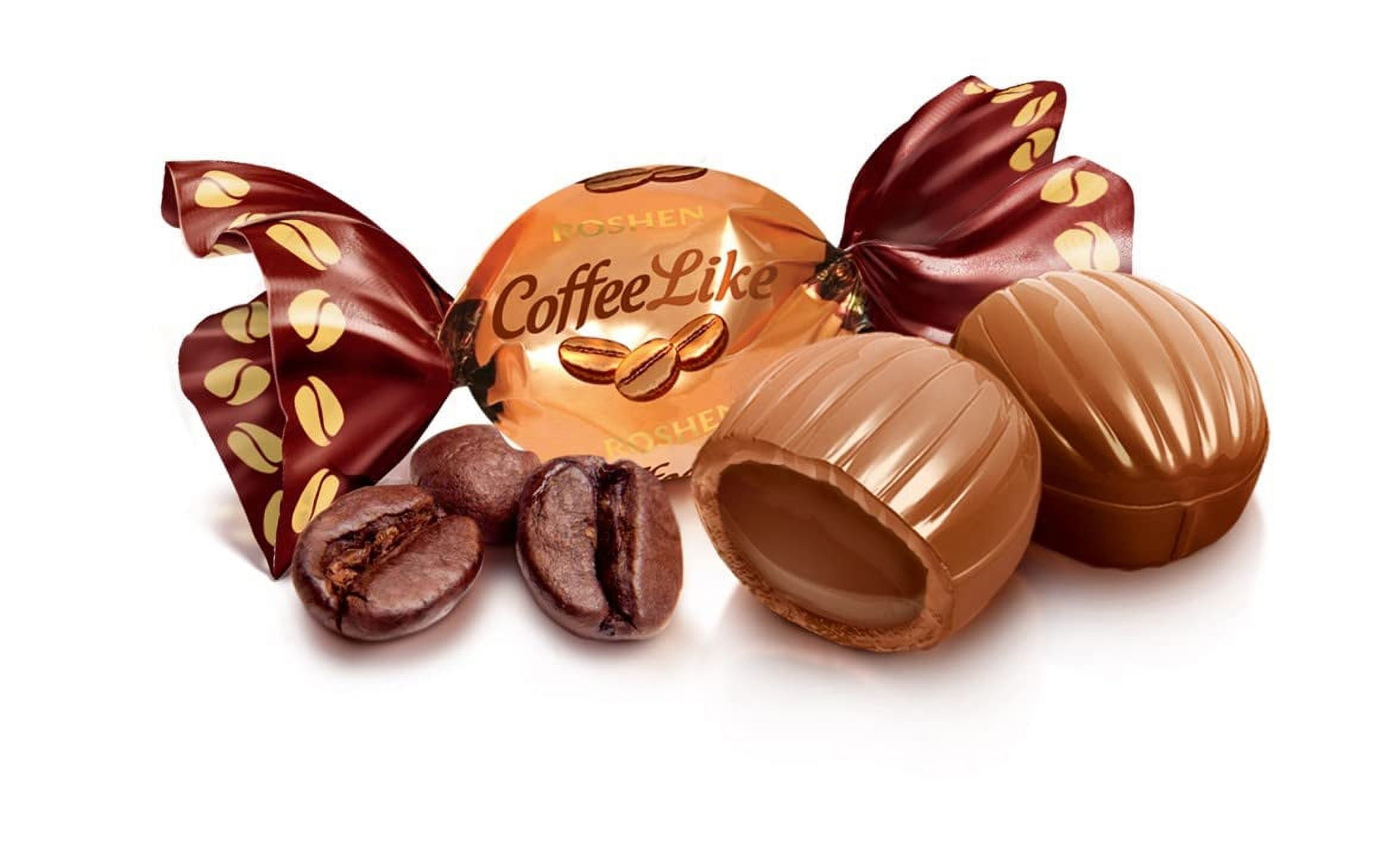 Roshen Milk-Coffee Caramel Candies, Coffee Extract, 1000g Pack ...