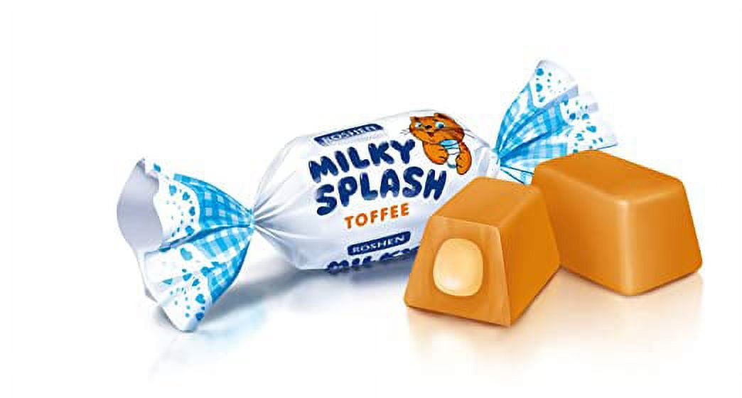 Roshen Milky Splash, Caramel Creamy Toffee with Milk Filling, Kosher ...