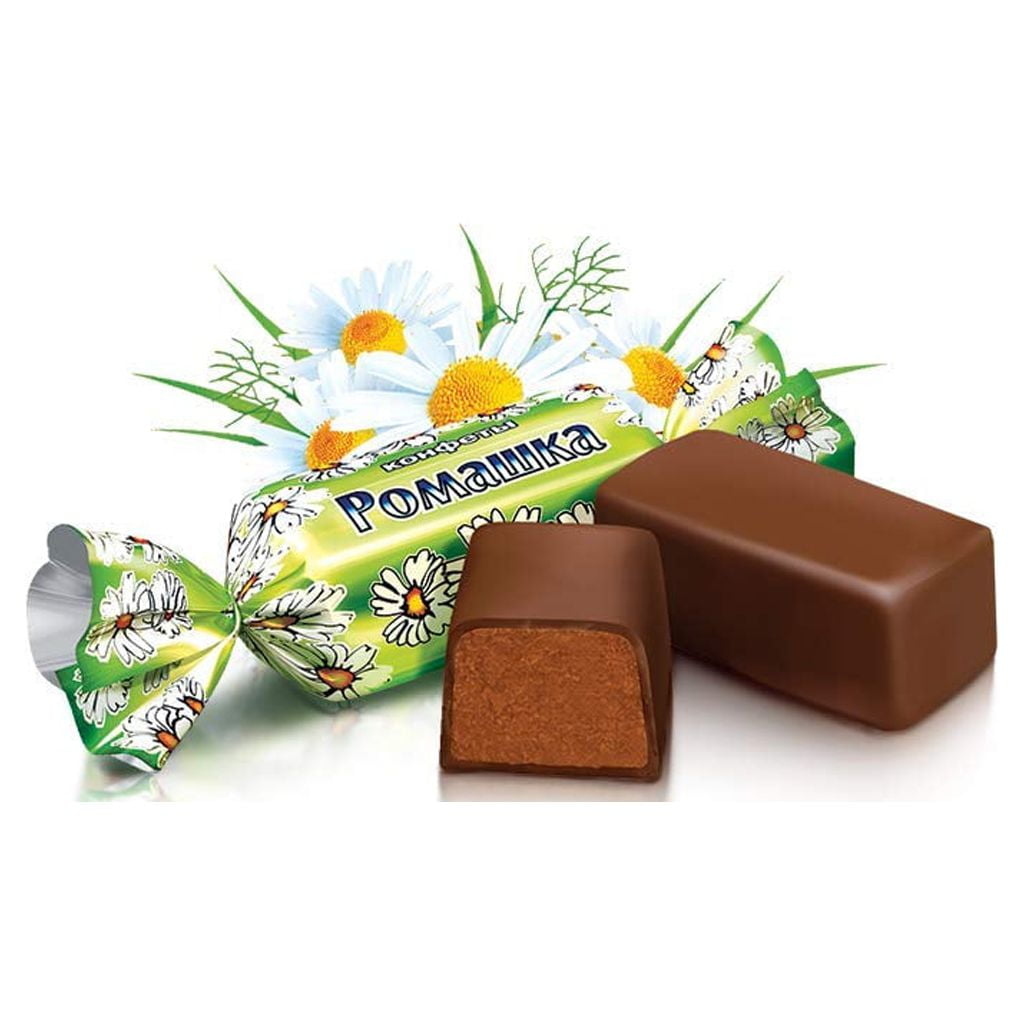 Roshen Romashka Gourmet Chocolate Candy with Cream-Brulee Cocoa Filling ...