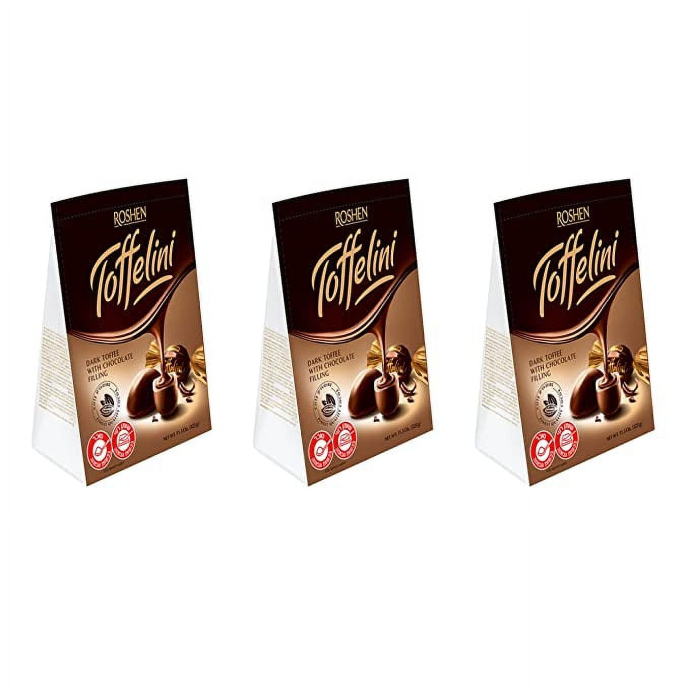 Roshen Toffelini Toffee Candy with Chocolate Filling, Kosher, Halal ...