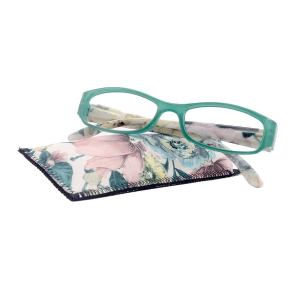 Rosie Premium Reading Glasses, Fashion Reader (Flower Turquoise / Green ...