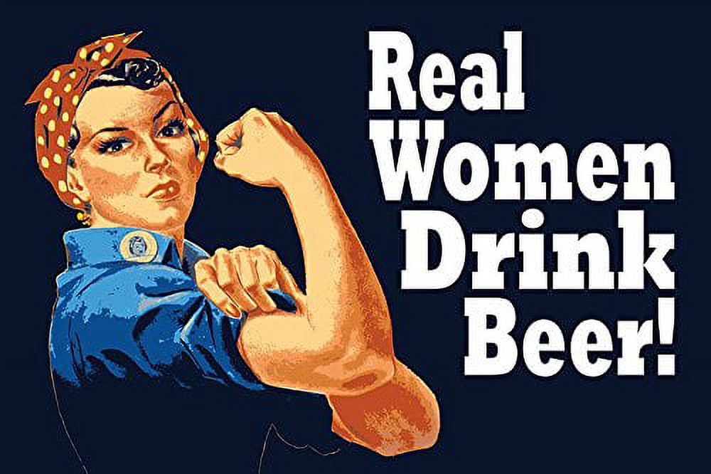 Rosie Real Women Drink Beer 24x36 Poster GICLEE 12 color on gloss paper ...