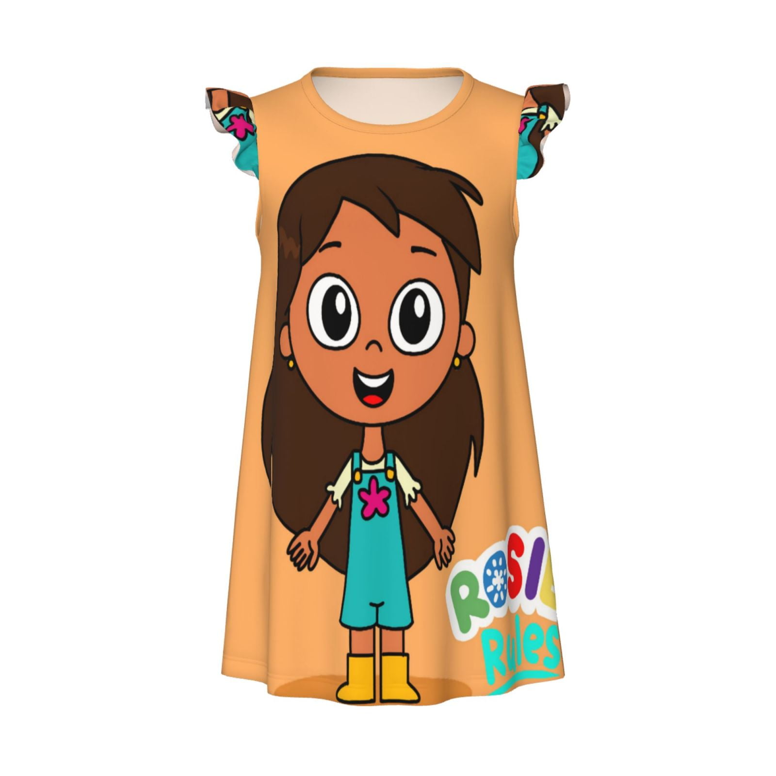 Rosie'S Rules Little Girls Nightgowns Cartoon Printed Flutter Sleeve ...