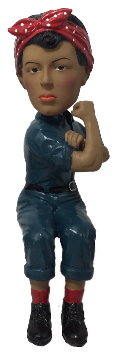 Rosie The Riveter - Dark Skin Mantle Mates Sitting Patriotic USA ...