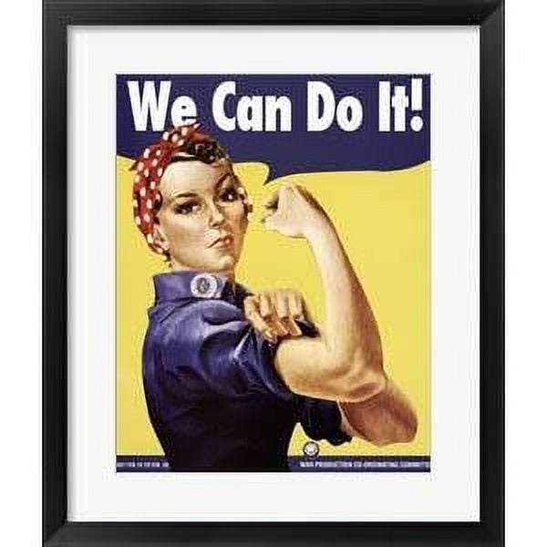 Rosie The Riveter Poster We Can Do it Framed art - Walmart Business ...