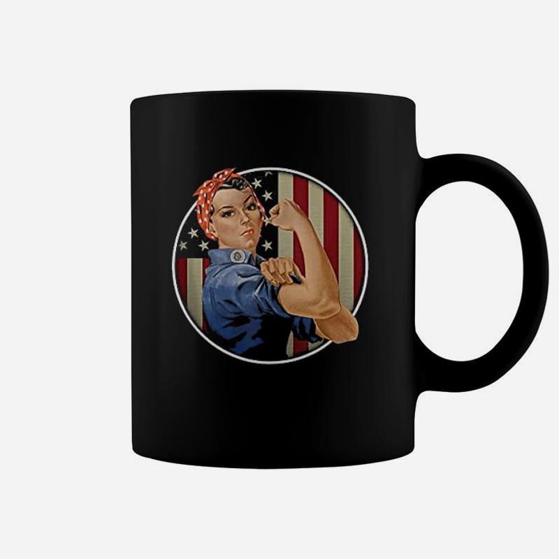 Rosie The Riveter Usa American Flag Coffee Mug - Walmart.com