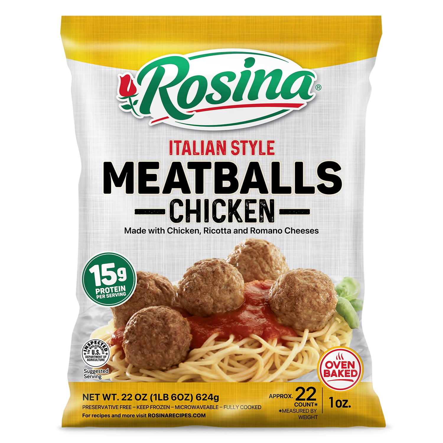 Rosina Chicken Meatballs, 22 oz Bag (Frozen) - Walmart.com