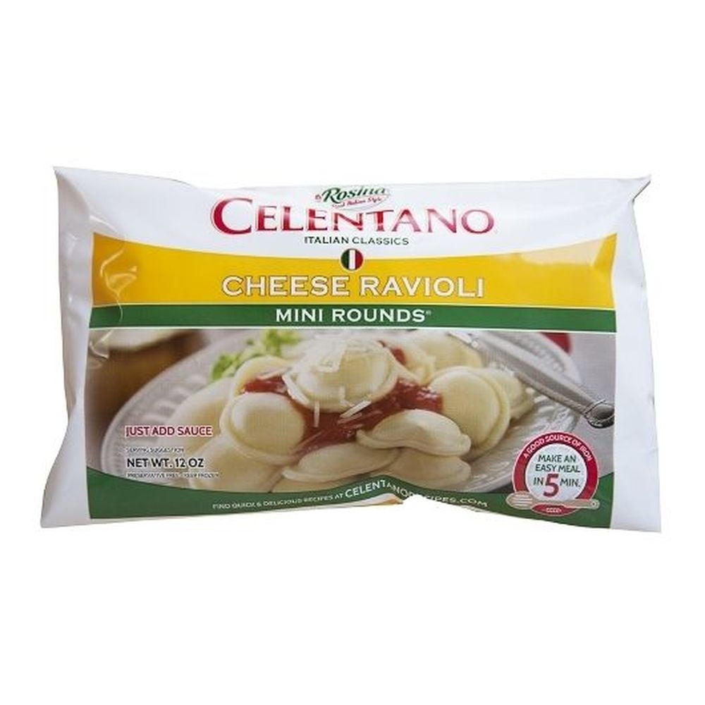 Rosina Food Pre Cooked Mini Rounds Cheese Ravioli Pasta, 12 Ounce -- 18 ...