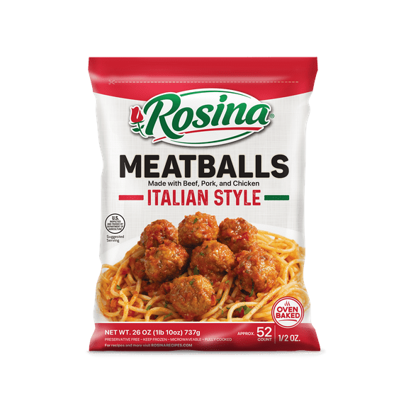 Rosina Italian Style Meatballs, 26 oz Bag (Frozen) - Walmart.com