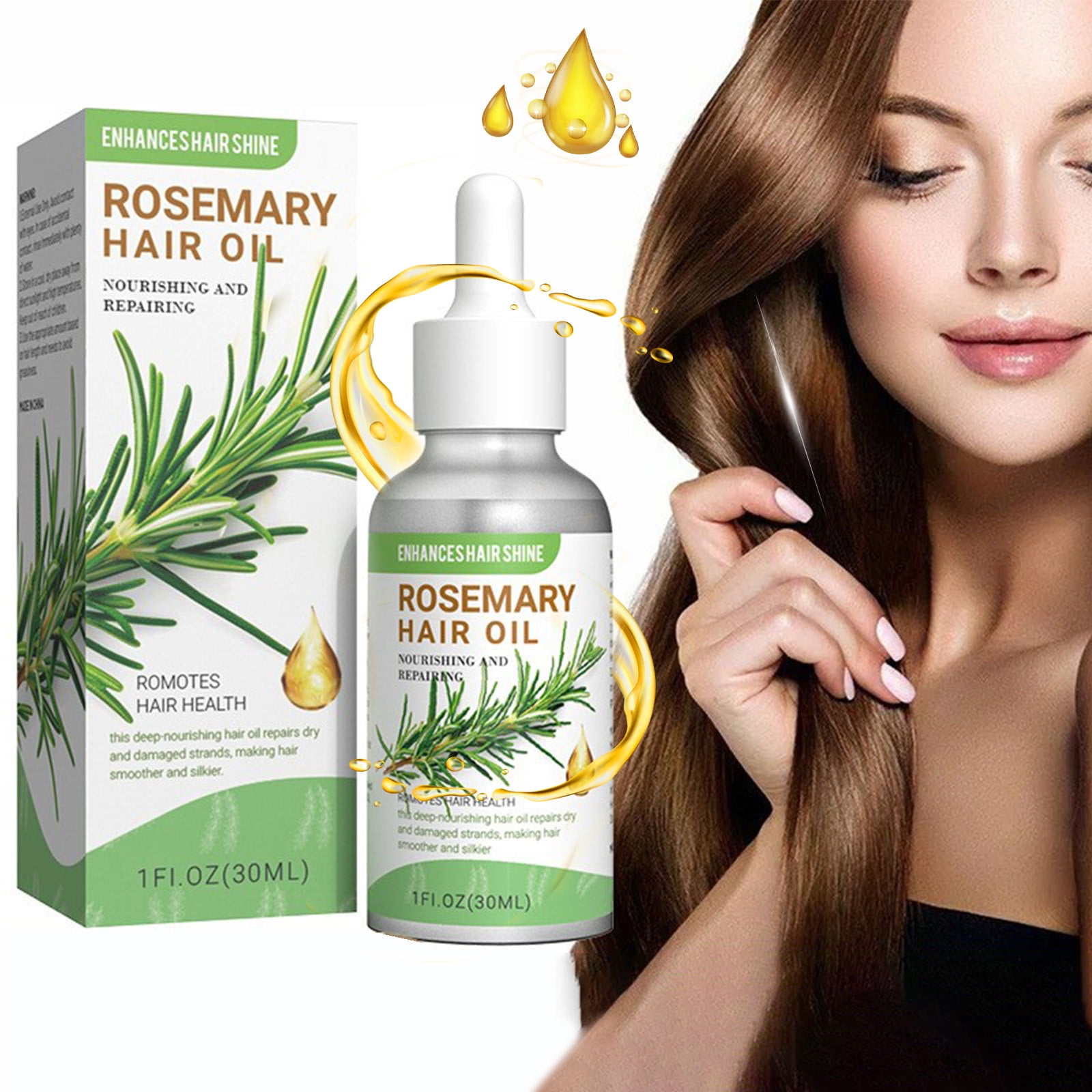Rosmarinus Peppermint Hair Oil, Scalp and Hair Strengthening Oil for ...