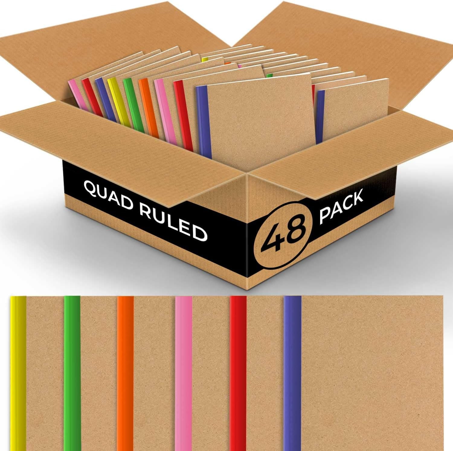 Rosmonde 48 Pack Graph Paper Composition Notebook, 120 Pages (60 Sheets ...