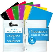 Trail Maker 50 Pack 1 Subject 70 Sheet Wide Ruled Spiral Notebooks for ...