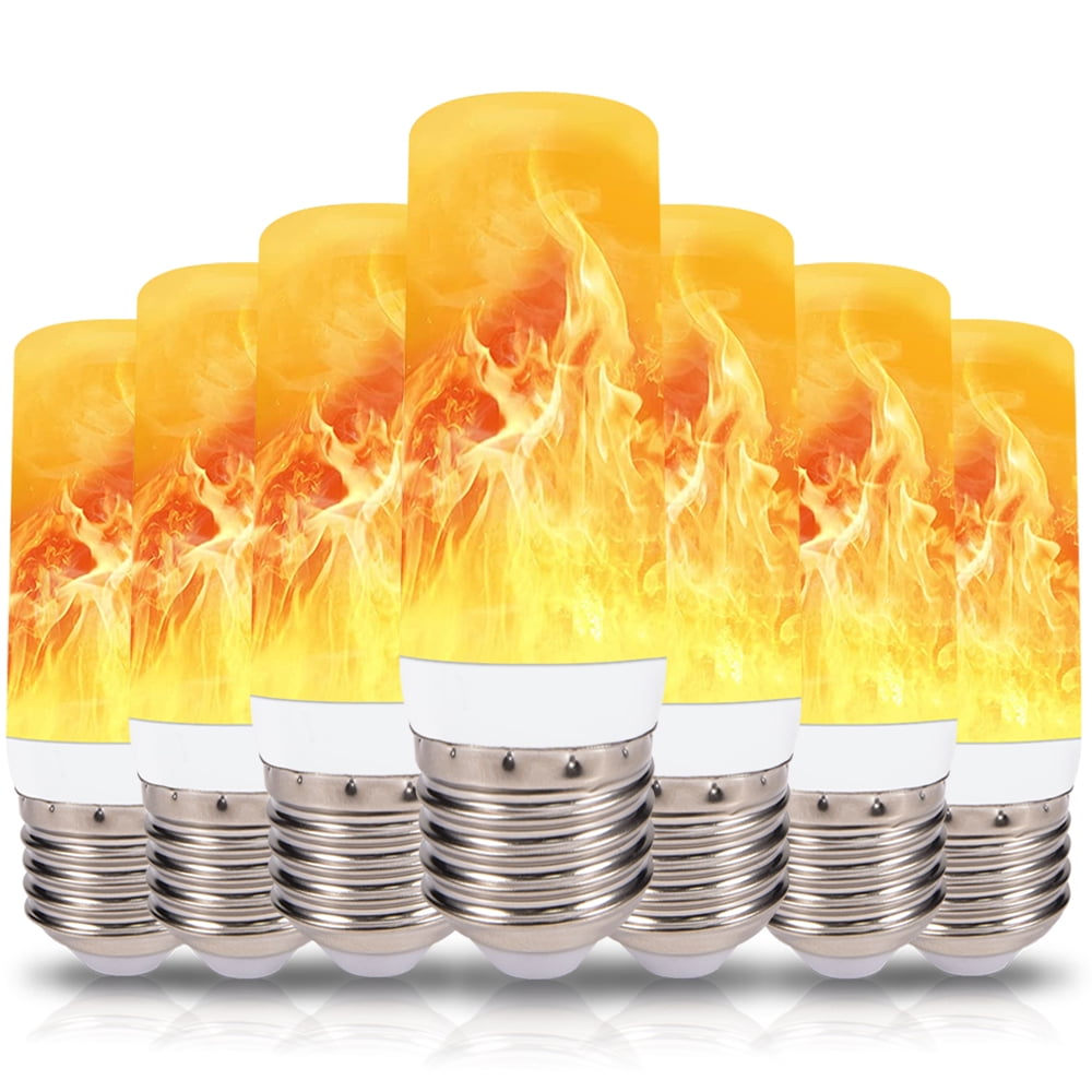 Rosnek 10 Pack LED Flame Light Bulbs, 3 Modes Fire Light Bulbs E12/E14 ...