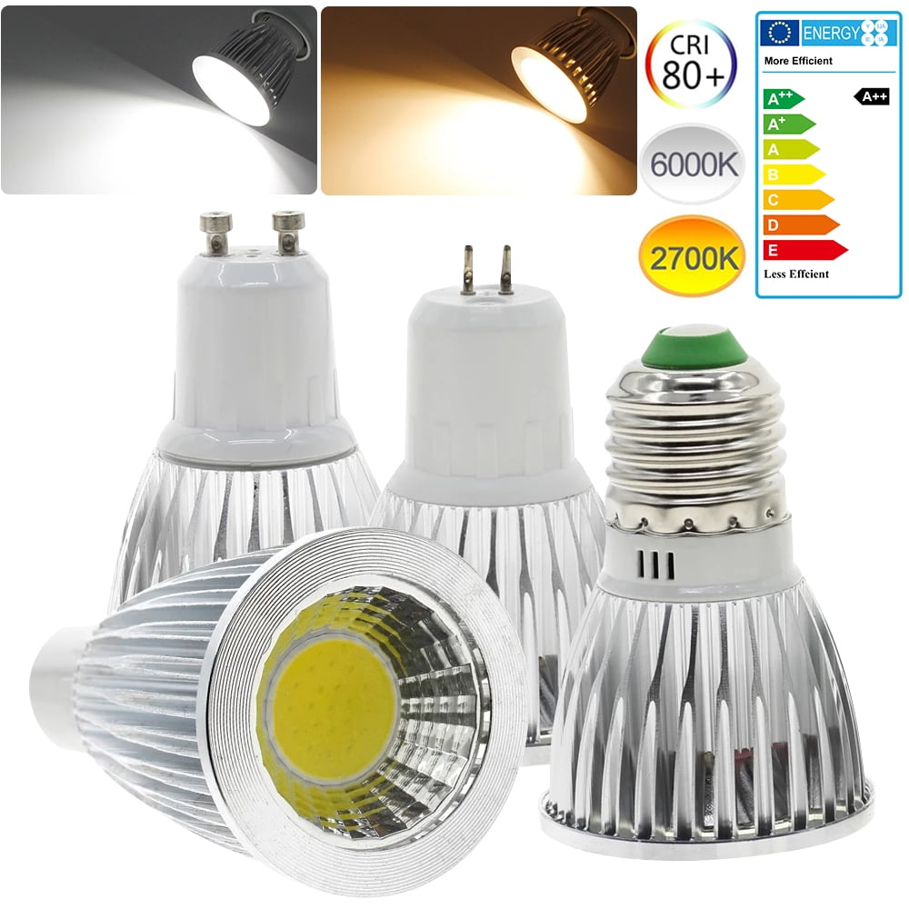 Rosnek 10PACK COB LED Light Bulb Super Bright GU10 E27 E14 GU5.3 LED ...