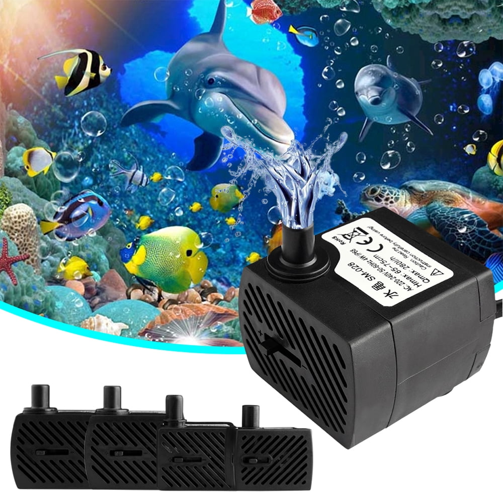 Rosnek 2W/4W Ultra-Quiet Submersible Water Pump Aquarium Water Pump ...