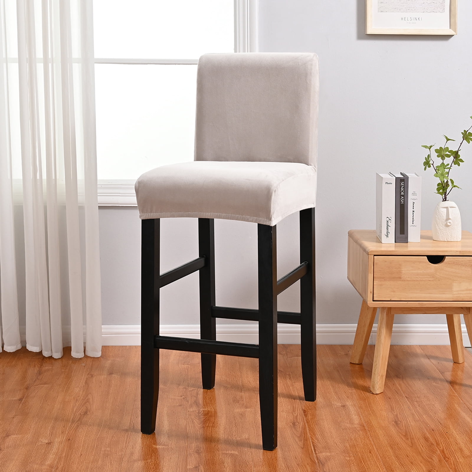 Rosnek Bar Stool Covers, 4 Pack Stretch Bar Stool Covers Chair ...