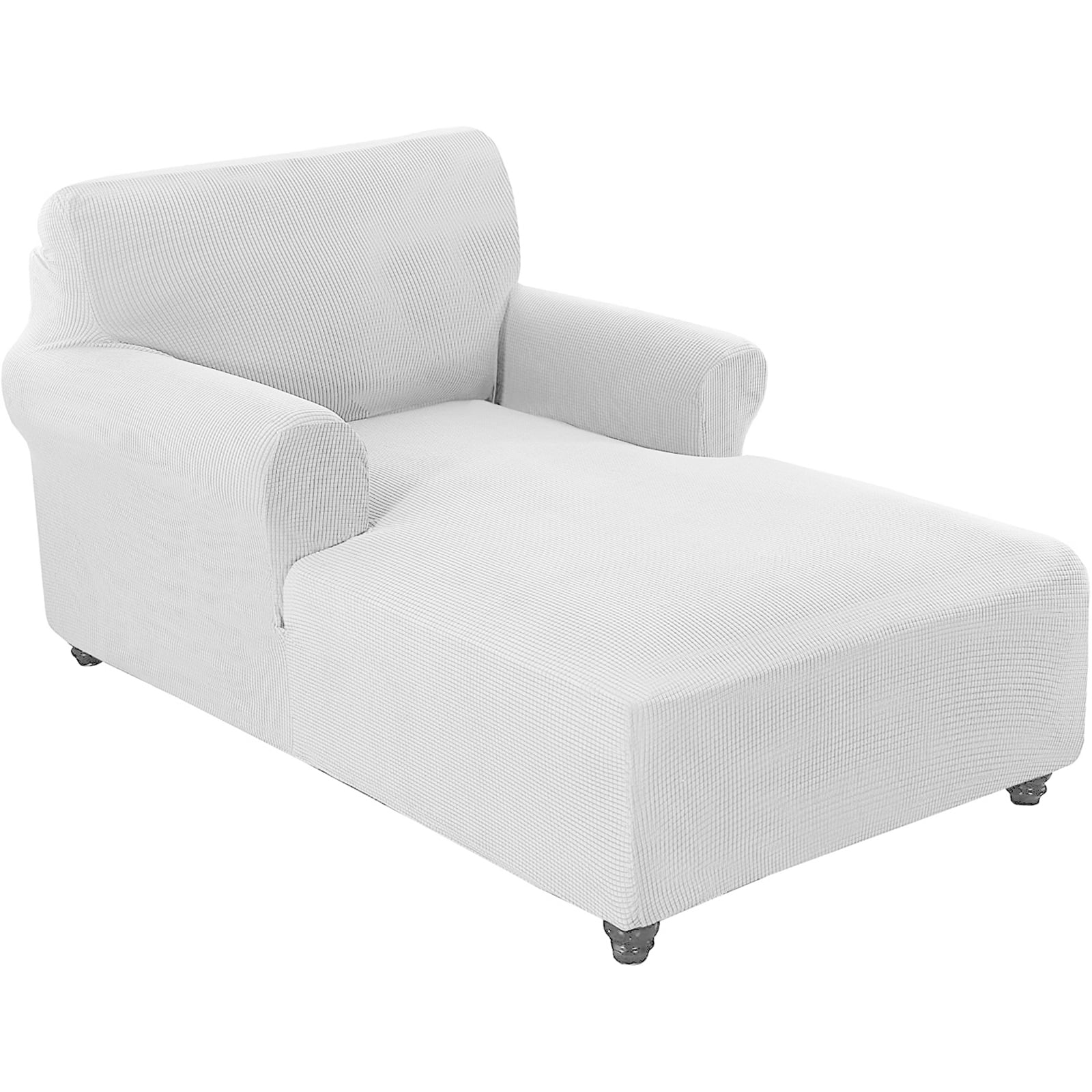 Rosnek Chaise Lounge Cover Stretch Chaise Chair Slipcovers with Arms ...