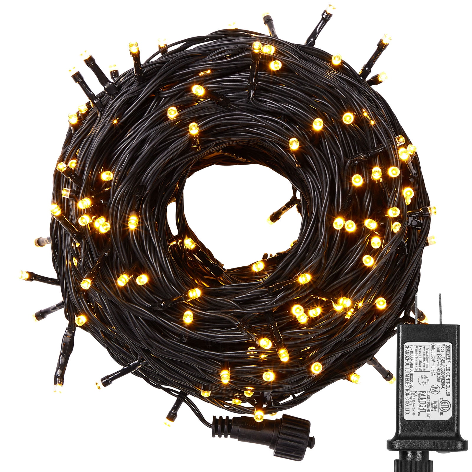 Rosnek Outdoor Christmas String Lights, 20M/50M/100M, Waterproof, 8 ...