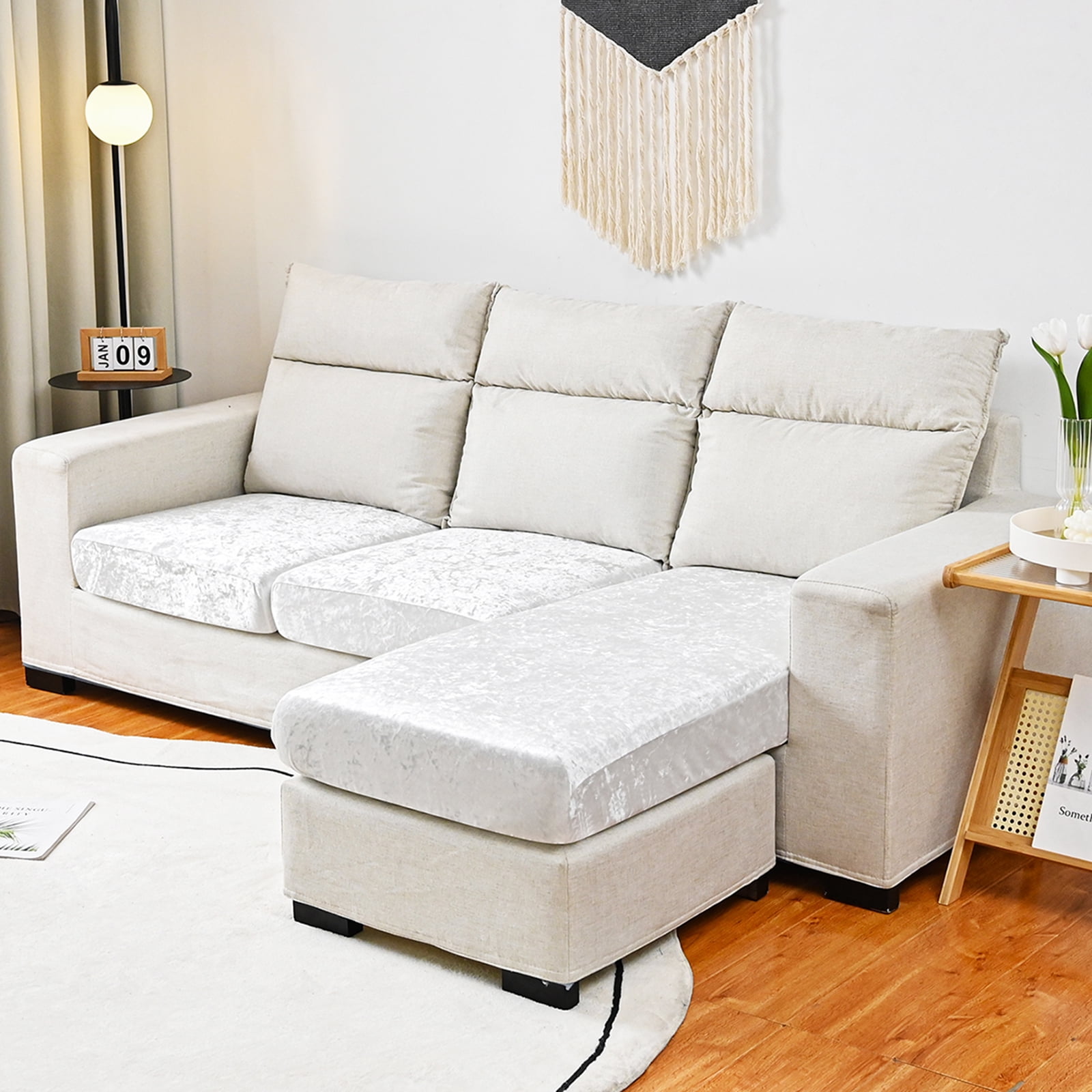 Rosnek Crushed Velvet Stretch Sofa Covers, Stretch Couch Slipcovers for ...