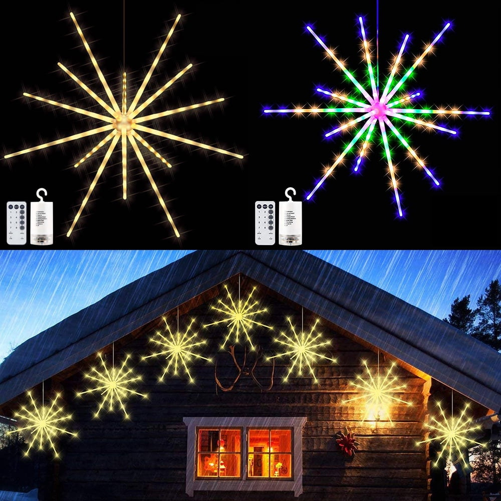 Rosnek Firework Lights Hanging Starburst Lights, Firework Fairy String ...