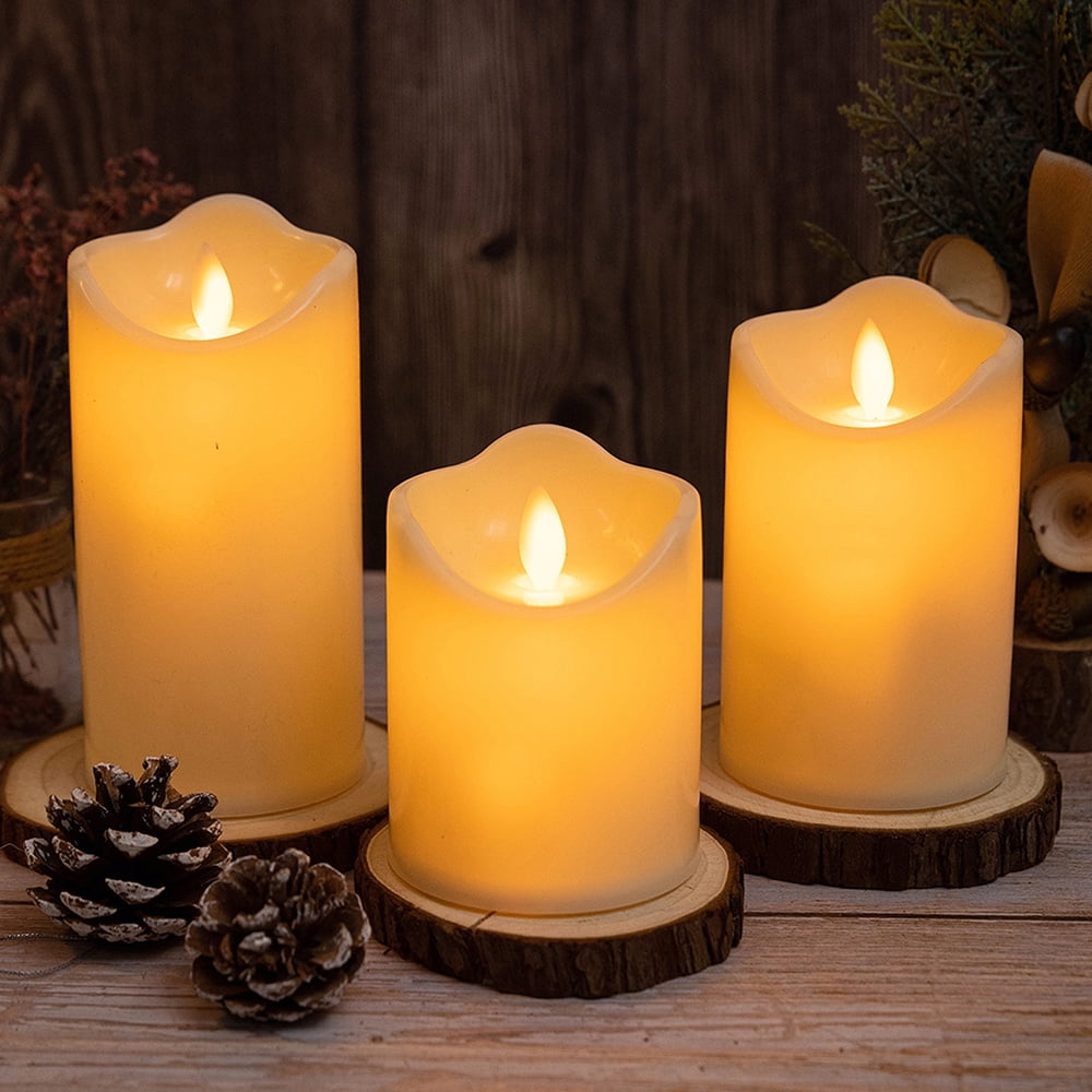 Rosnek Flameless Votive Candles, Battery Operated Candles Flickering ...