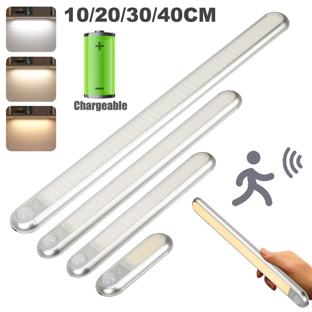 Rosnek LED Closet Lights Motion Sensor Under Cabinet Lights, USB 3 ...