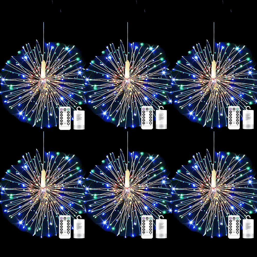Rosnek LED Copper Wire String Firework Lights, 8 Modes Hanging ...