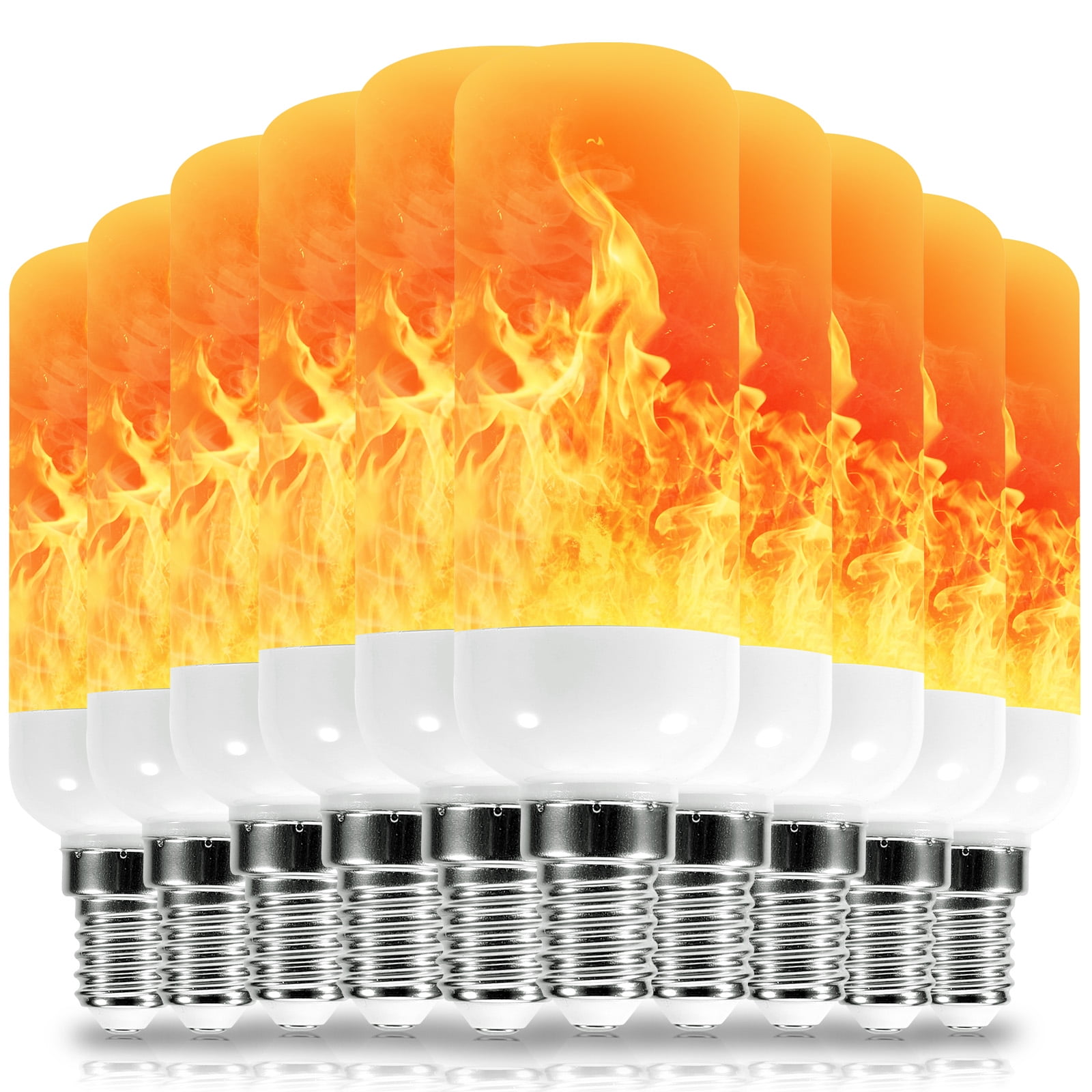 Rosnek LED Flame Light Bulb, E12/E14/E27/B22 Flickering Flame Effect Bulb Light 3 Modes ...