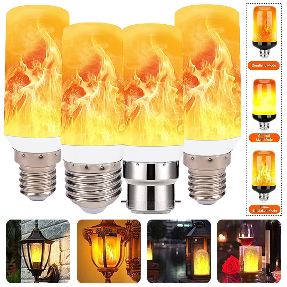 Rosnek LED Flame Light Bulb, E12/E14/E27/B22 Flickering Flame Effect ...