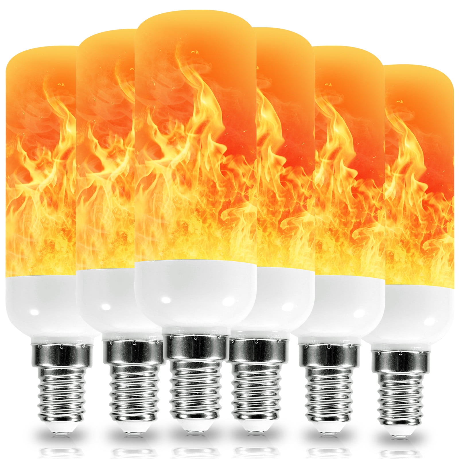 Rosnek LED Flame Light Bulb, E12/E14/E27/B22 Flickering Flame Effect ...