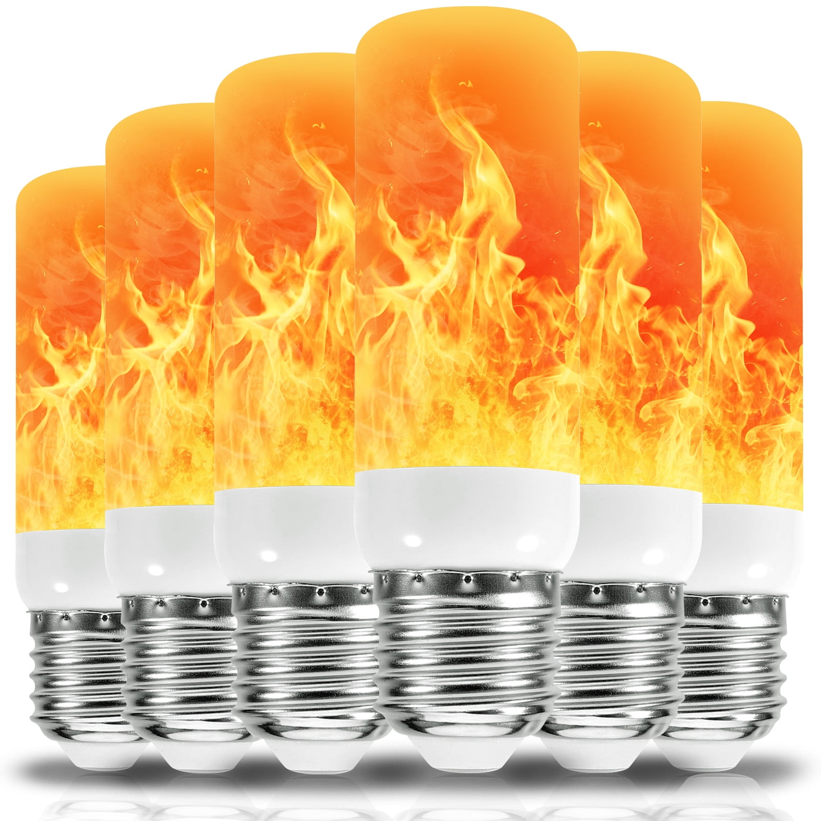 Rosnek LED Flame Light Bulb, E12/E14/E27/B22 Flickering Flame Effect Bulb Light 3 Modes ...