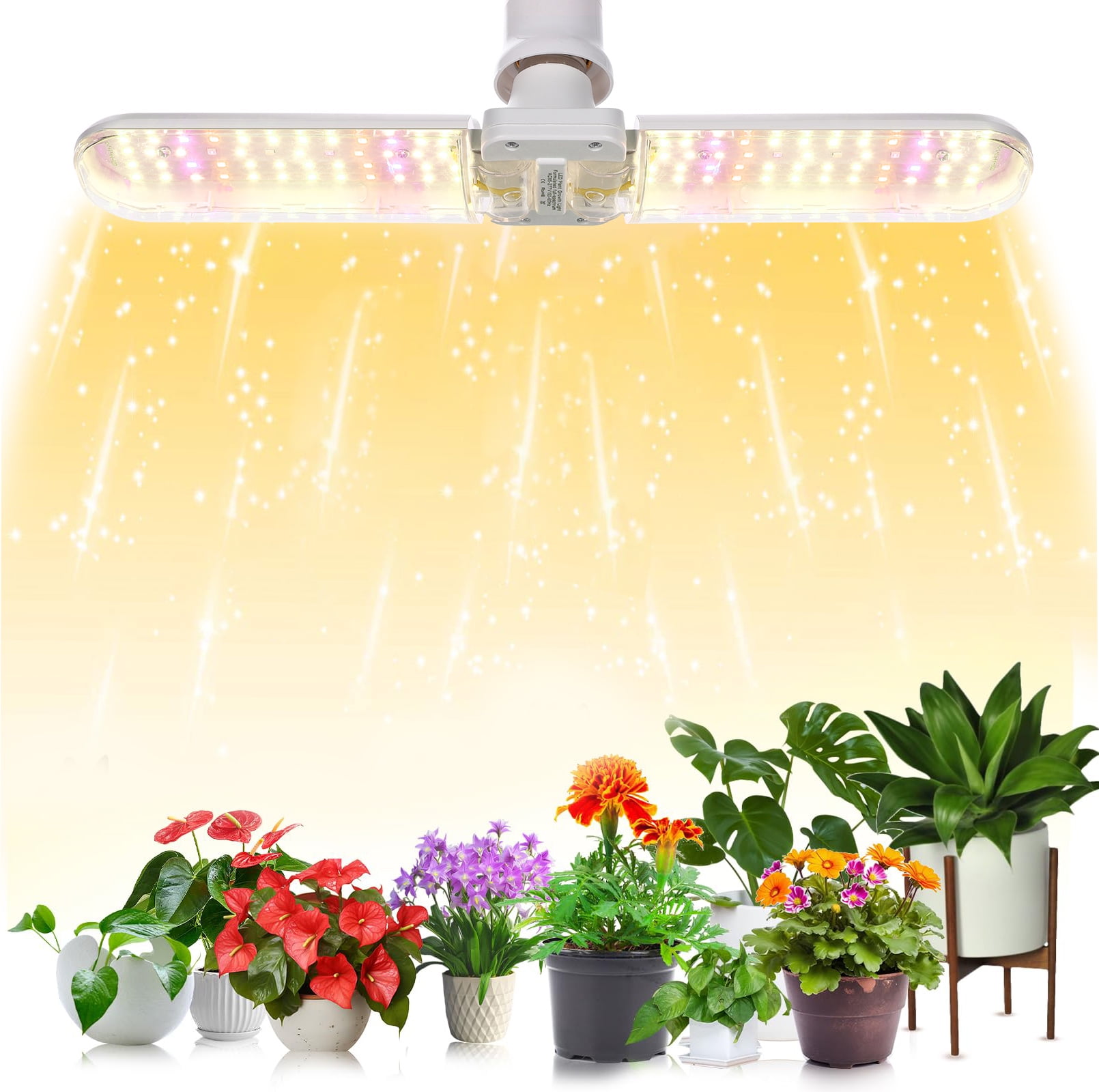 Rosnek LED Grow Light Bulb for Indoor Plants 20/40/60W Full Spectrum ...