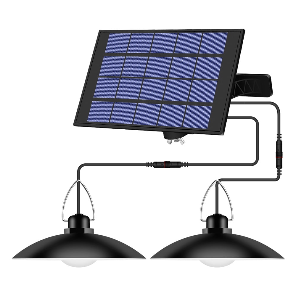 Rosnek LED Solar Pendant Lights Outdoor Indoor, 1/2/3/4 Head Hanging ...