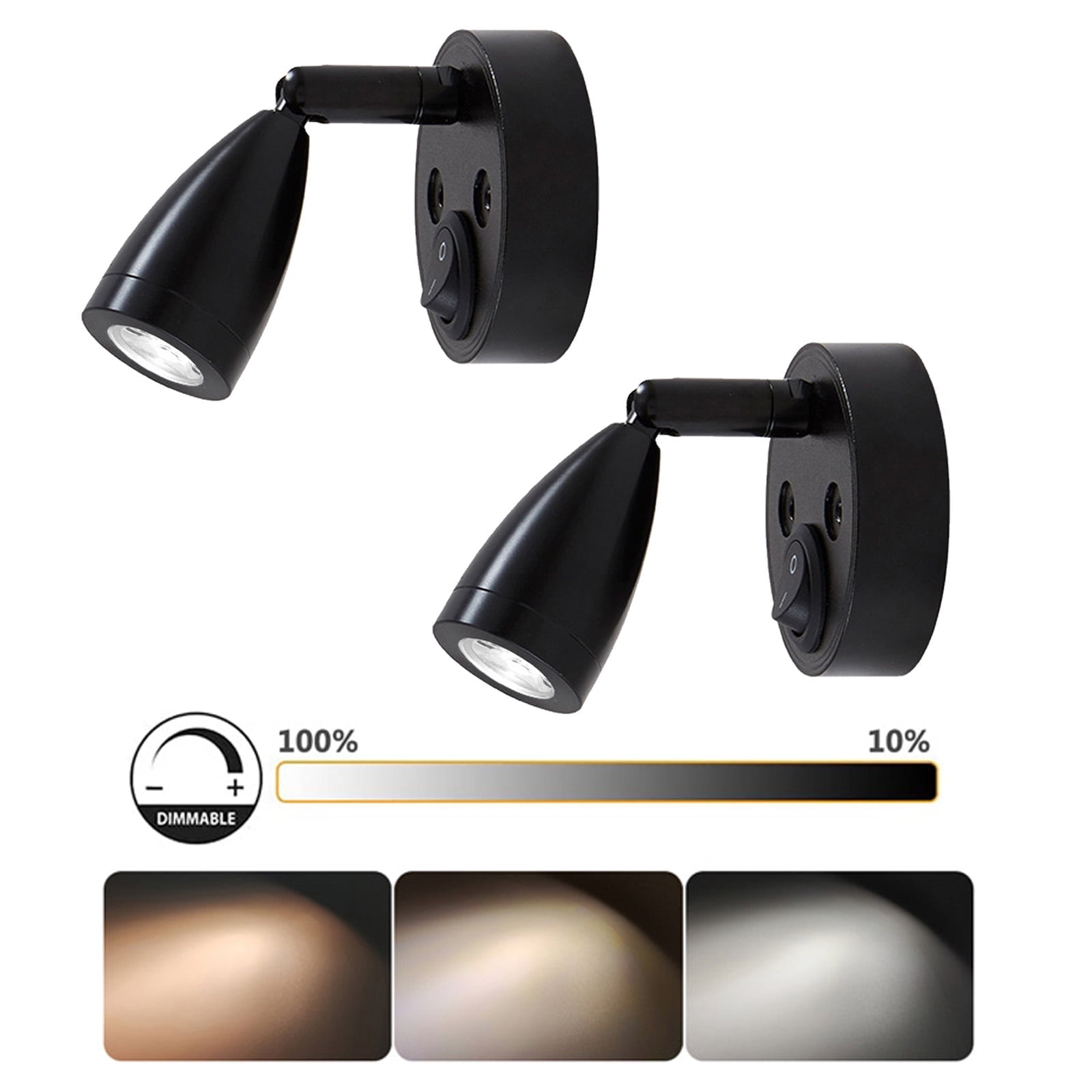 Rosnek LED Spotlight Reading Light for Trailers, RVs, Boats with USB ...